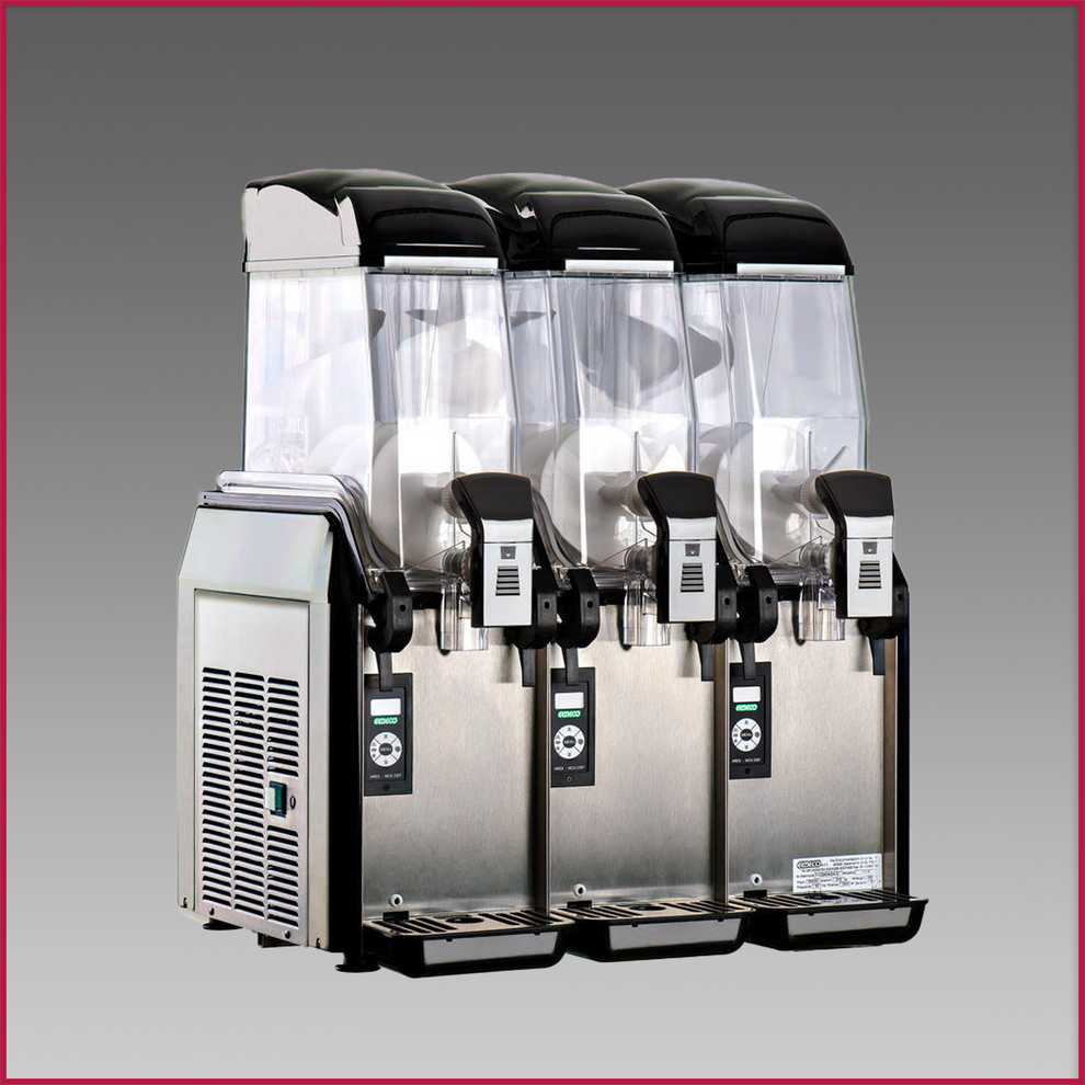 Elmeco First Class 3 Bay Frozen Beverage Machine – Oliver Refrigeration