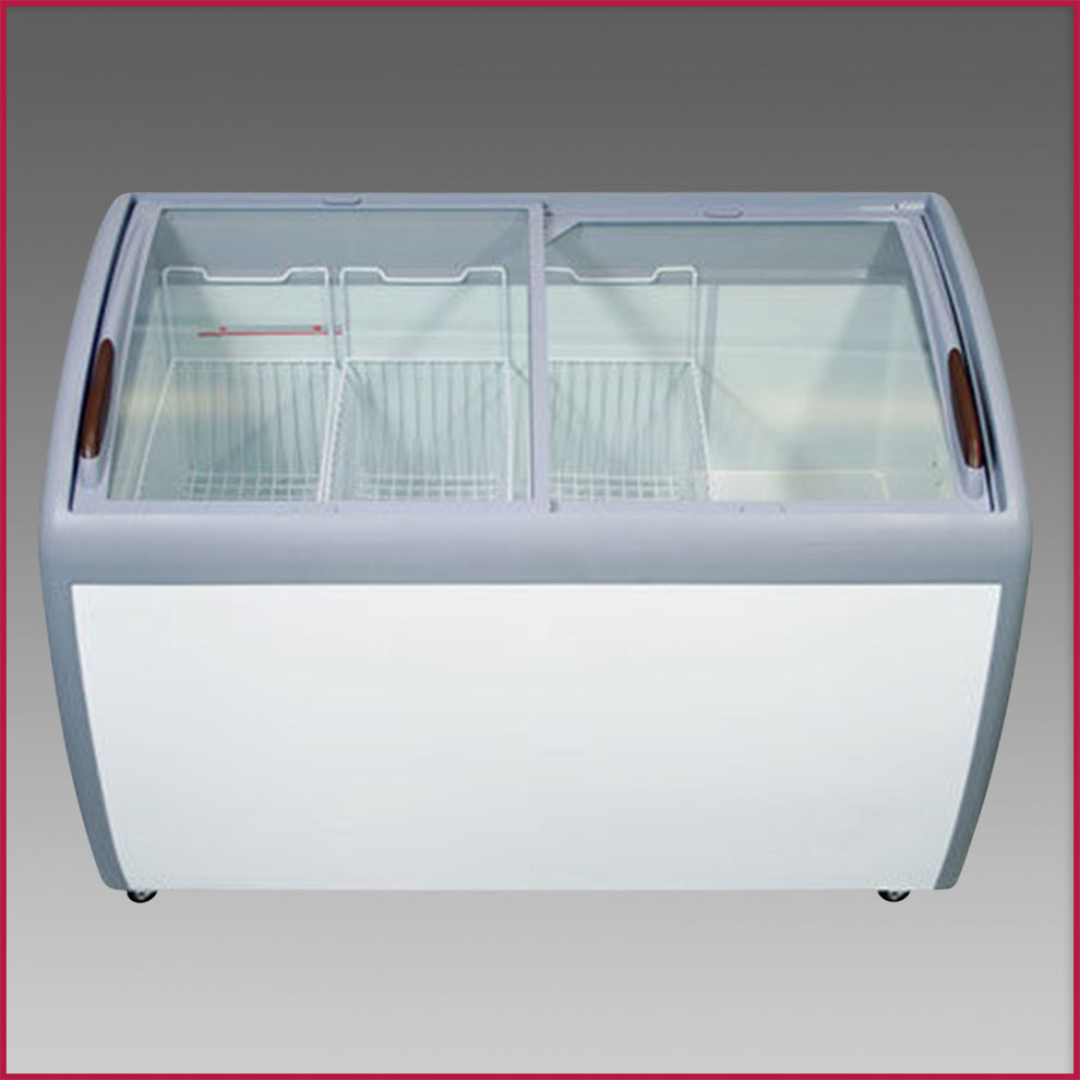 Oliver 50" Novelty Glass Curve Top Commercial Ice Cream Freezer Chest ...